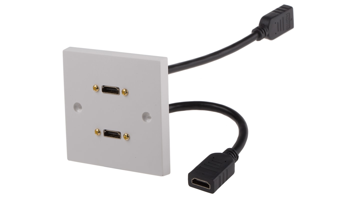 RS PRO Single Gang 2 Way Female HDMI Faceplate | RS