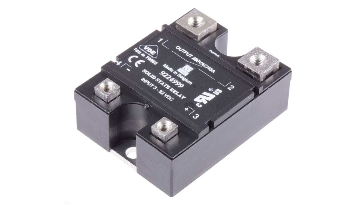 RS PRO Solid State Relay, 45 A rms Load, Panel Mount, 280 V ac Load, 32 ...