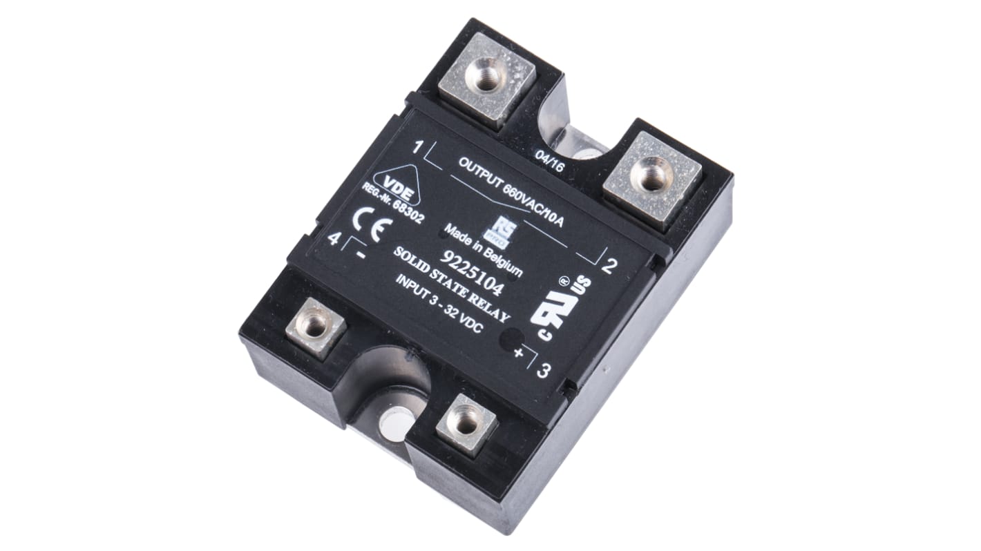 RS PRO Solid State Relay, 10 A rms Load, Panel Mount, 660 V ac Load, 32 ...