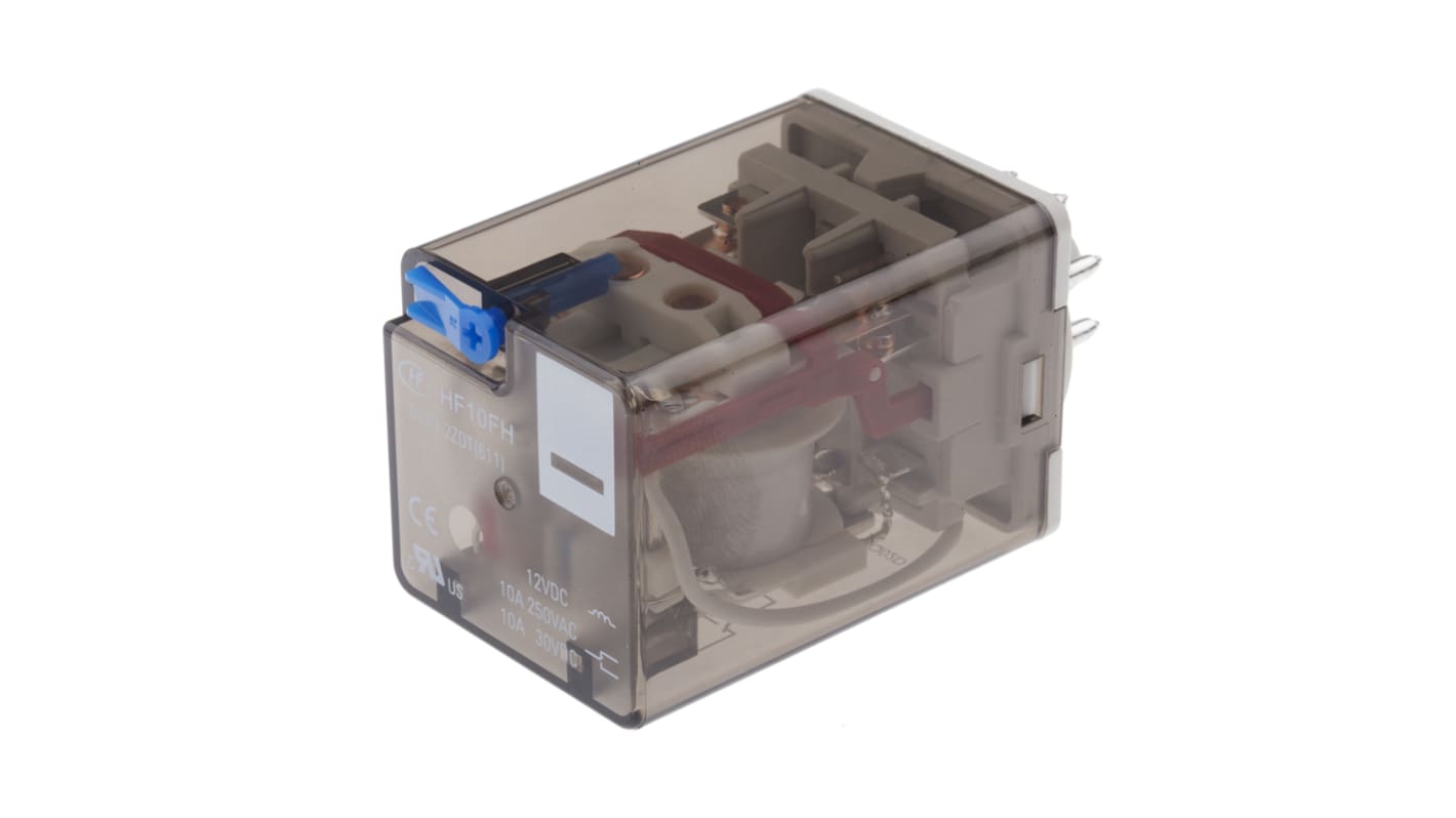 HF10FH012D2ZDT | Hongfa Europe GMBH Plug In Power Relay, 12V dc Coil ...