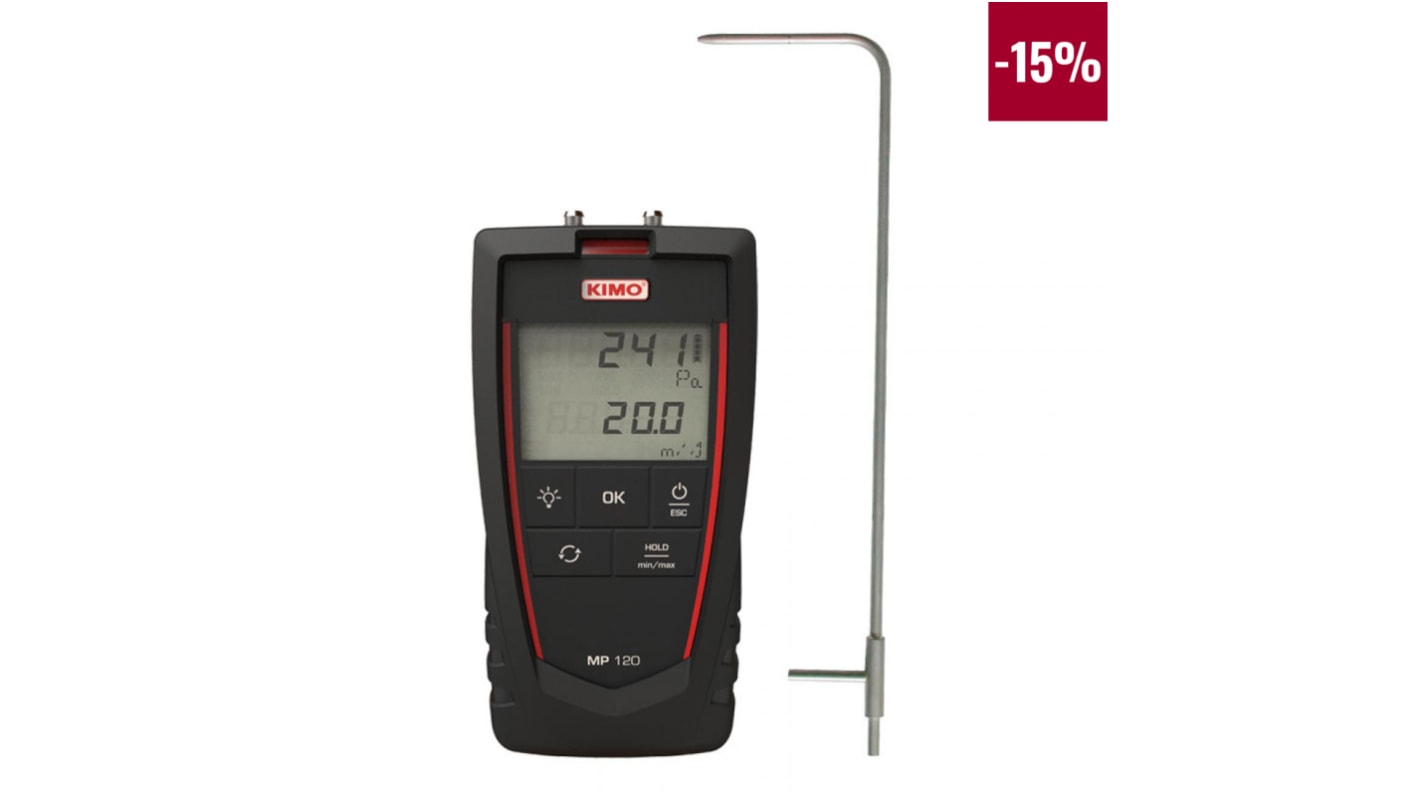 MP 120 S | KIMO Differential Manometer With 2 Pressure Port/s, Max ...