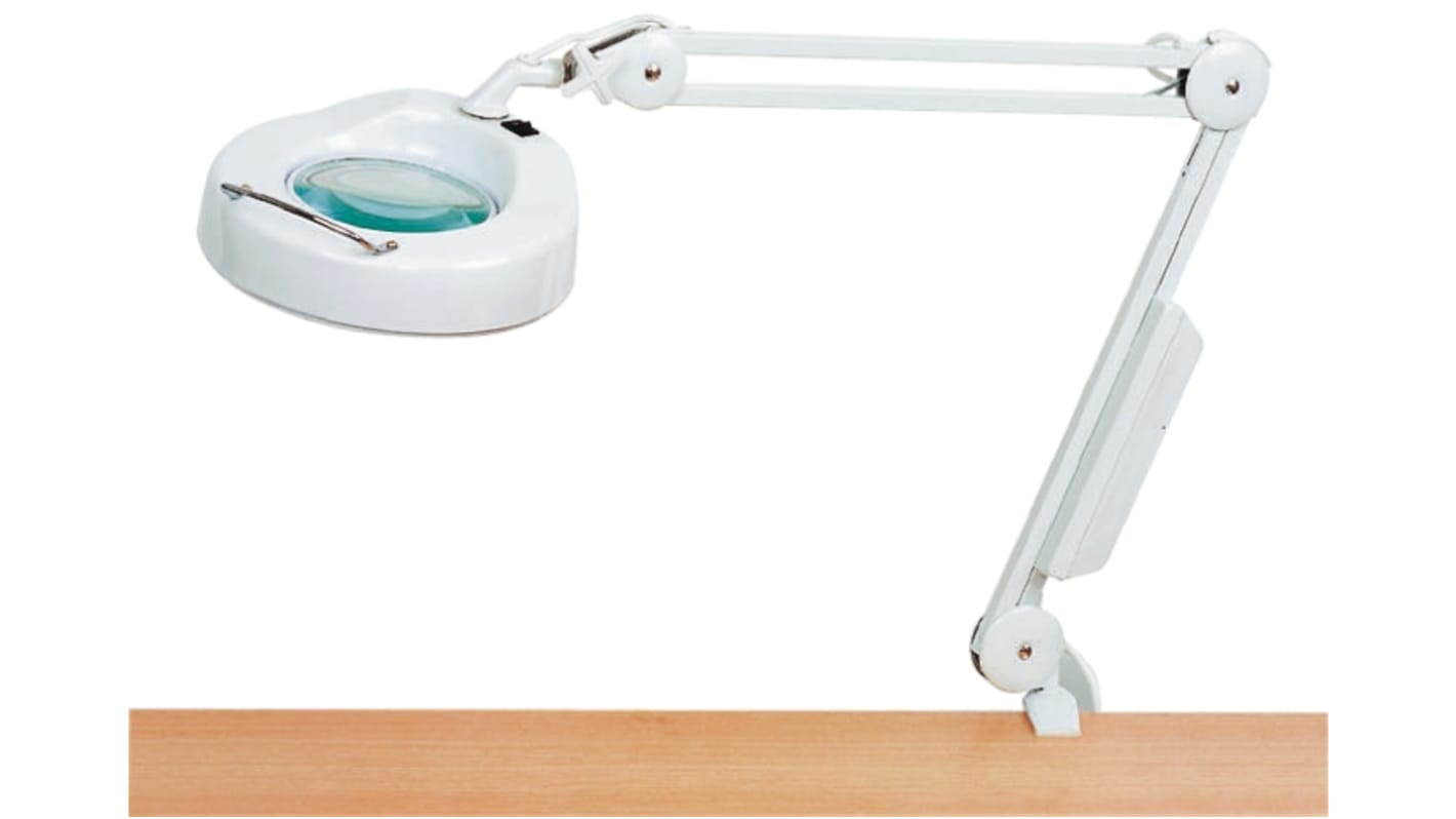 RS PRO Bench Magnifier with Table Clamp Mount, 3dioptre, 125mm Lens Dia ...