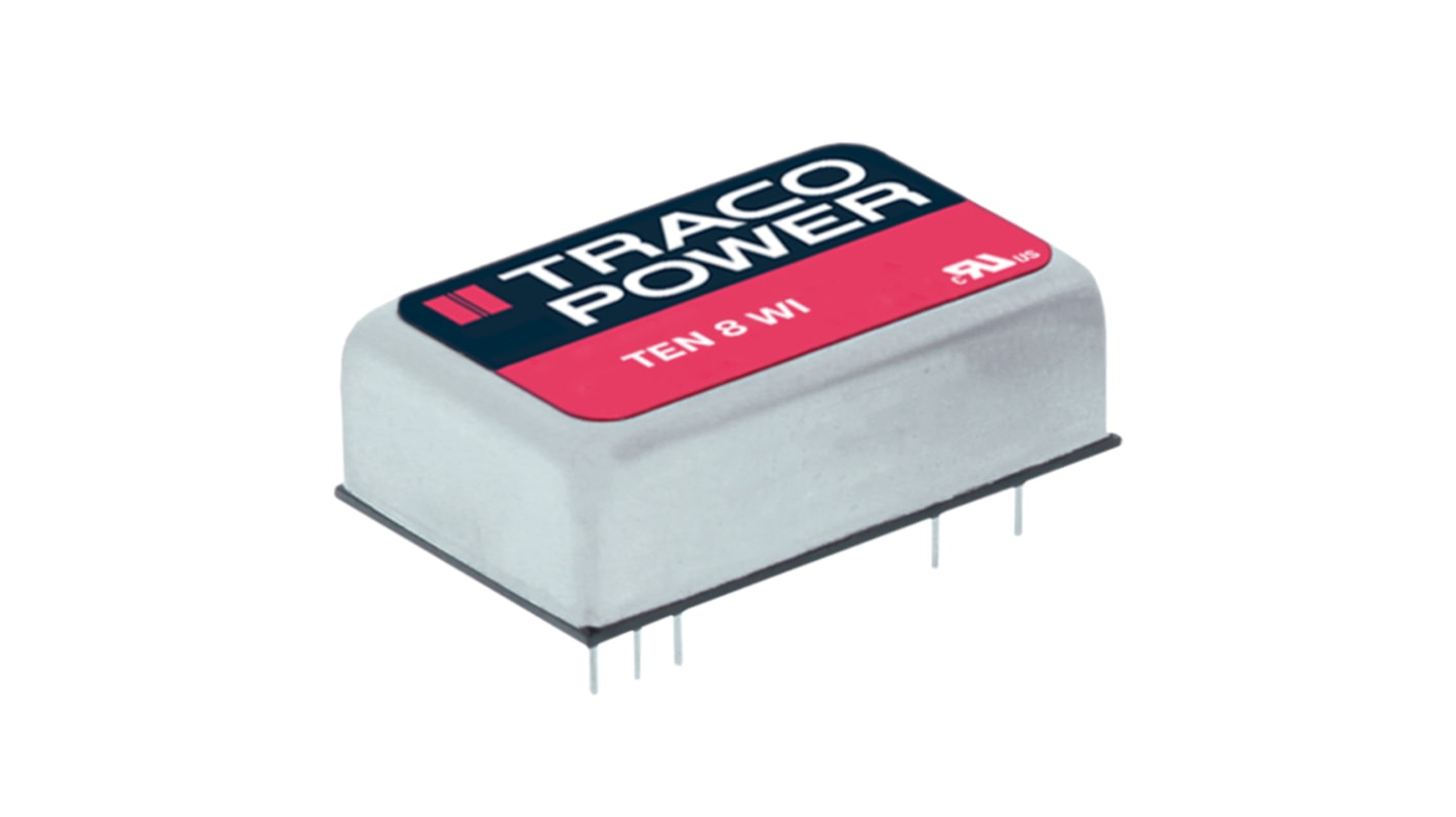 TEN 8-4821WI | TRACOPOWER TEN 8WI DC-DC Converter, ±5V dc/ ±800mA Output, 18 → 75 V dc Input, 8W ...