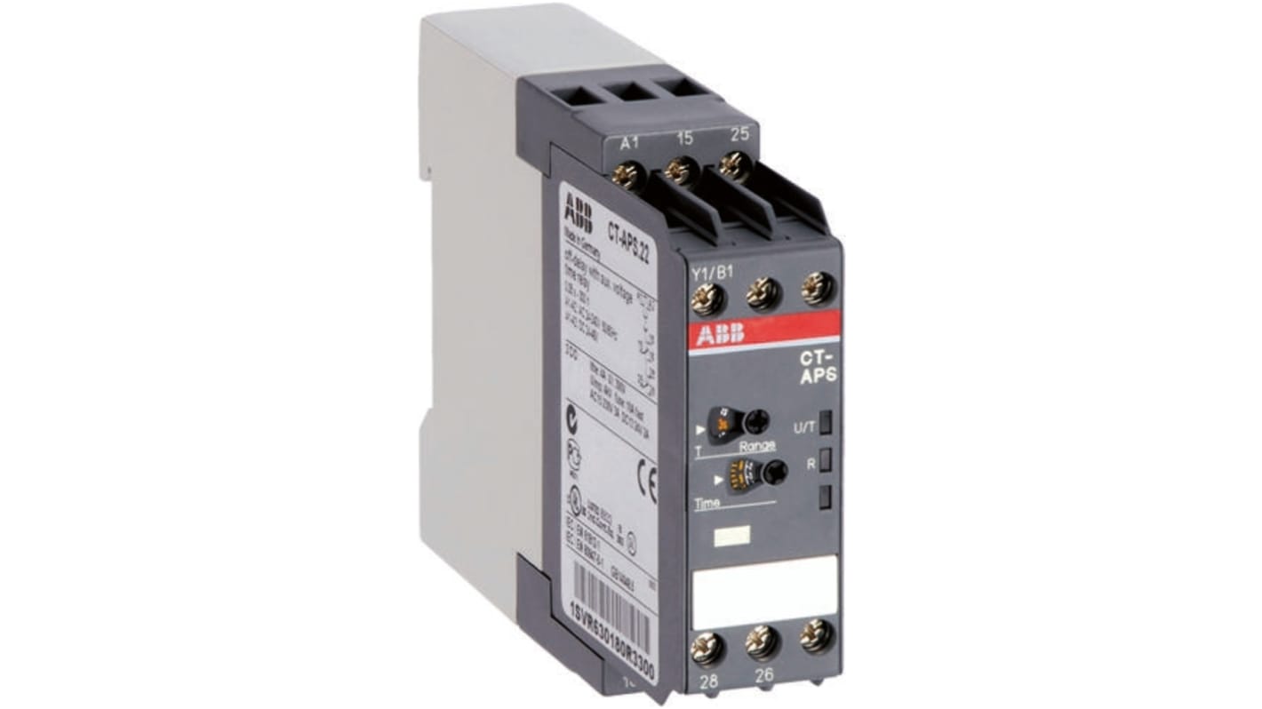 1SVR630180R3300 - CT-APS.22S | ABB Time Delay Relay, 24 → 240 V ac, 24 → 48V dc, 2-Contact, 0.05 ...