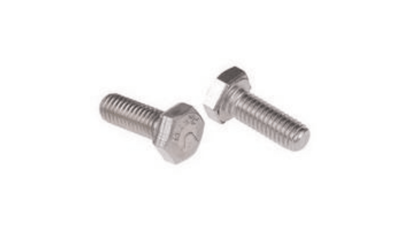 RS PRO Plain Stainless Steel Hex, Hex Bolt, M6 x 16mm | RS