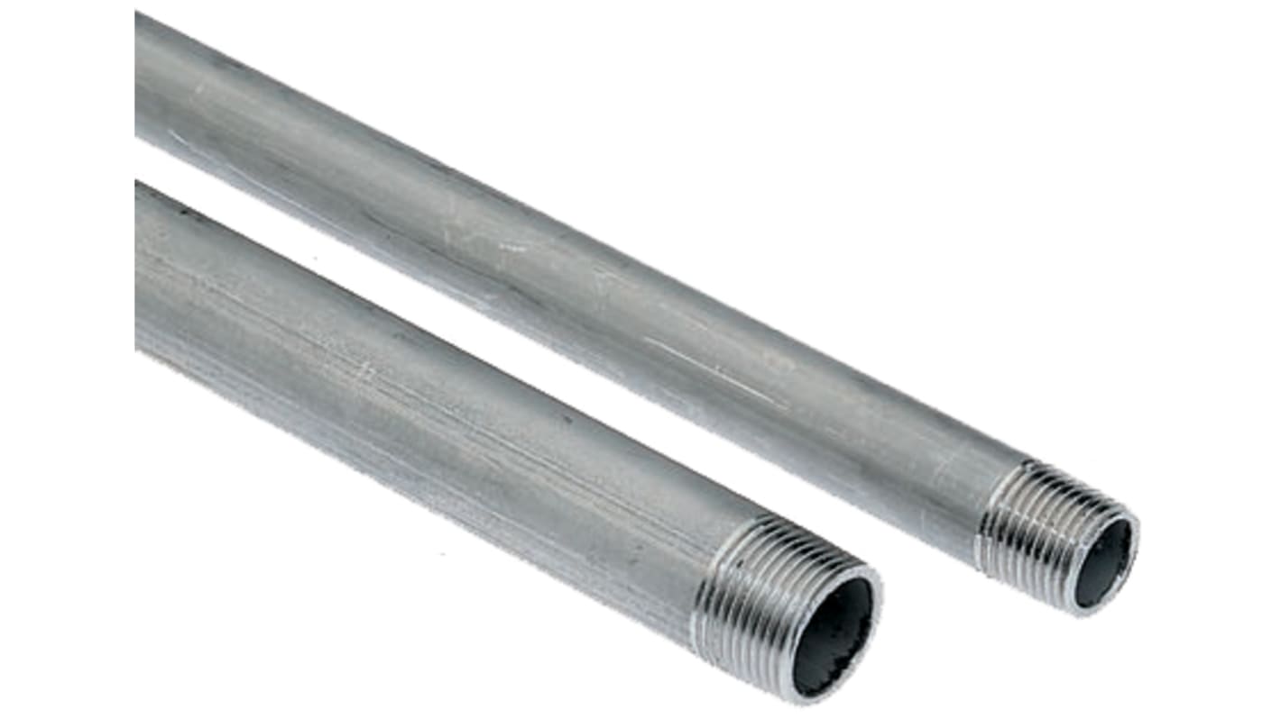 RS PRO BSPT 1/2in Stainless Steel Pipe, 2m Length, 21mm Nominal Outer ...