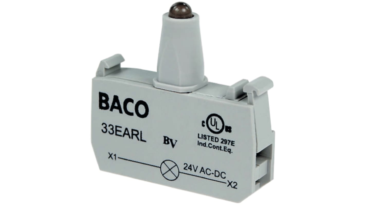 33EABL | BACO BACO Series Light Block, 24V, Blue Light | RS
