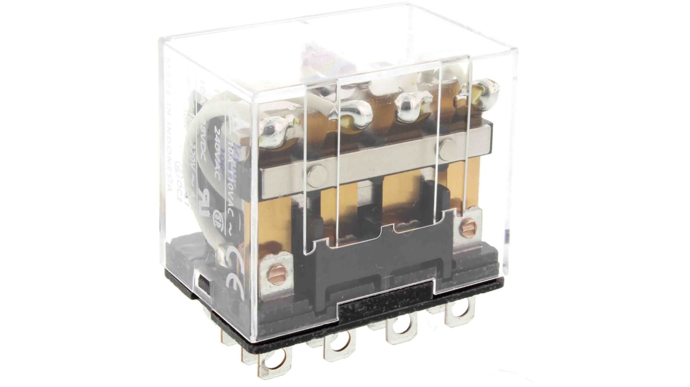 LY4N AC100/110 | Omron Panel Mount Power Relay, 110V ac Coil, 10A ...