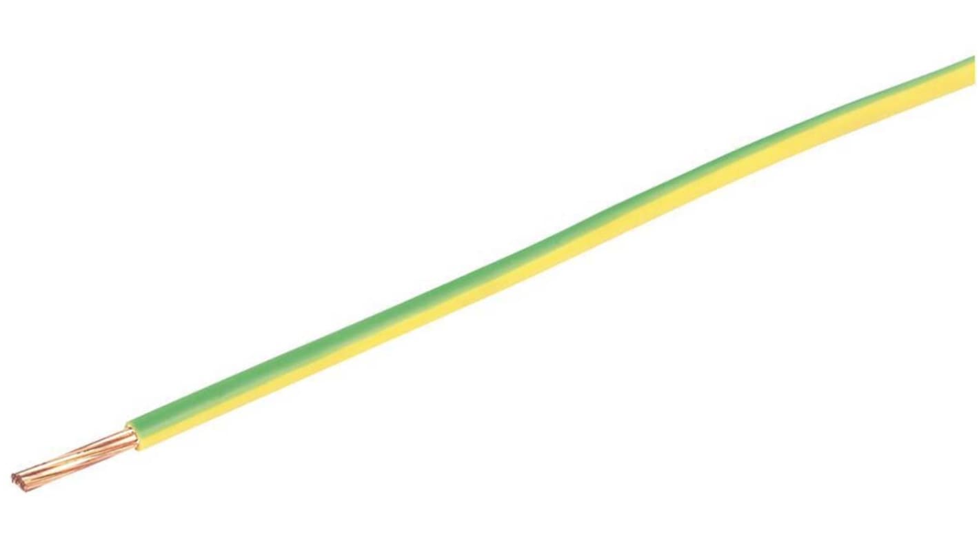 20147330 | Prysmian 6491B Series Green/Yellow 4 mm² Hook Up Wire, 7/0 ...