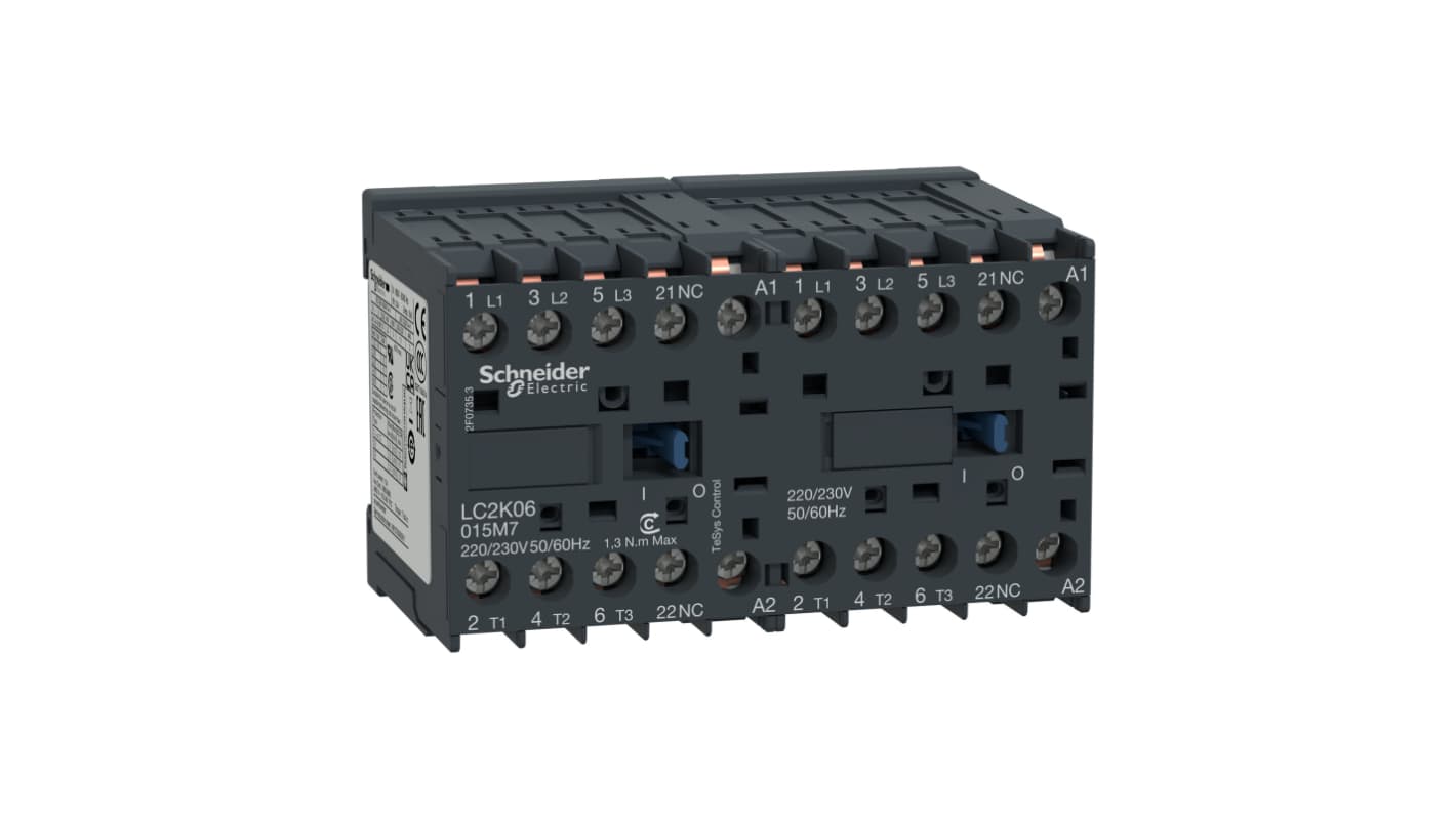 シュナイダーエレクトリック 可逆形電磁接触器 48 V ac 3極 LC2Kシリーズ, LC2K09015E7 | RS