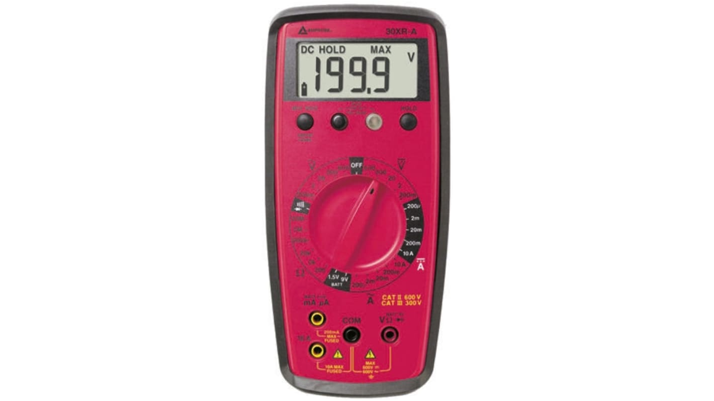 Amprobe 30XR-A Handheld Digital Multimeter, 10A ac Max, 10A dc Max ...
