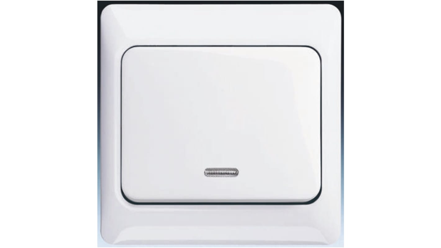 A 6260 WHI | ABB 1 Way 1 Gang Dimmer Switch, 230V, 500W | RS
