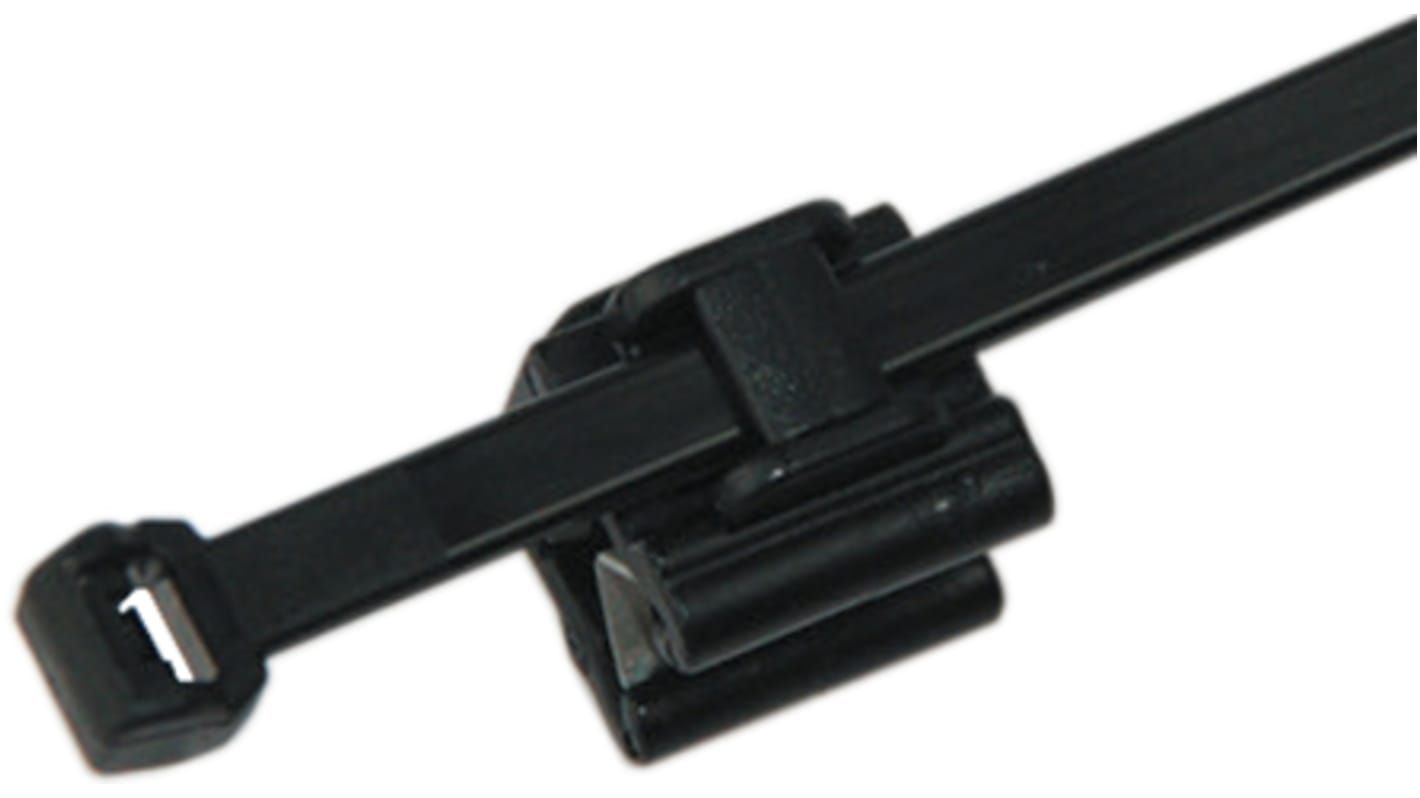 HellermannTyton 結束バンド, 200mm, 黒, ポリアミド6.6 (PA66), 156-00007 T50ROSEC24 ...