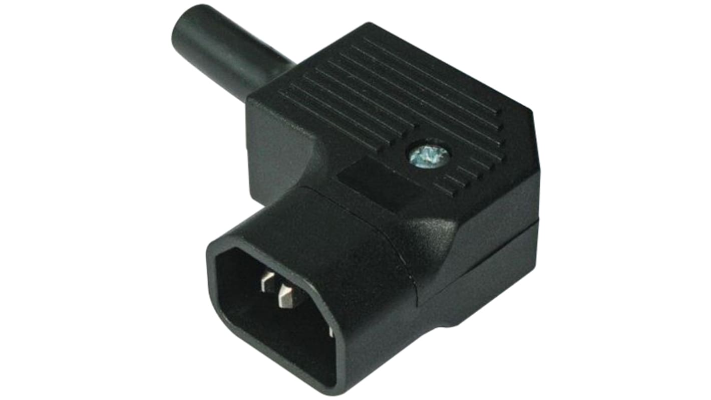 PX0686/SE | Bulgin C14 Right Angle Cable Mount IEC Connector Male, 10A ...