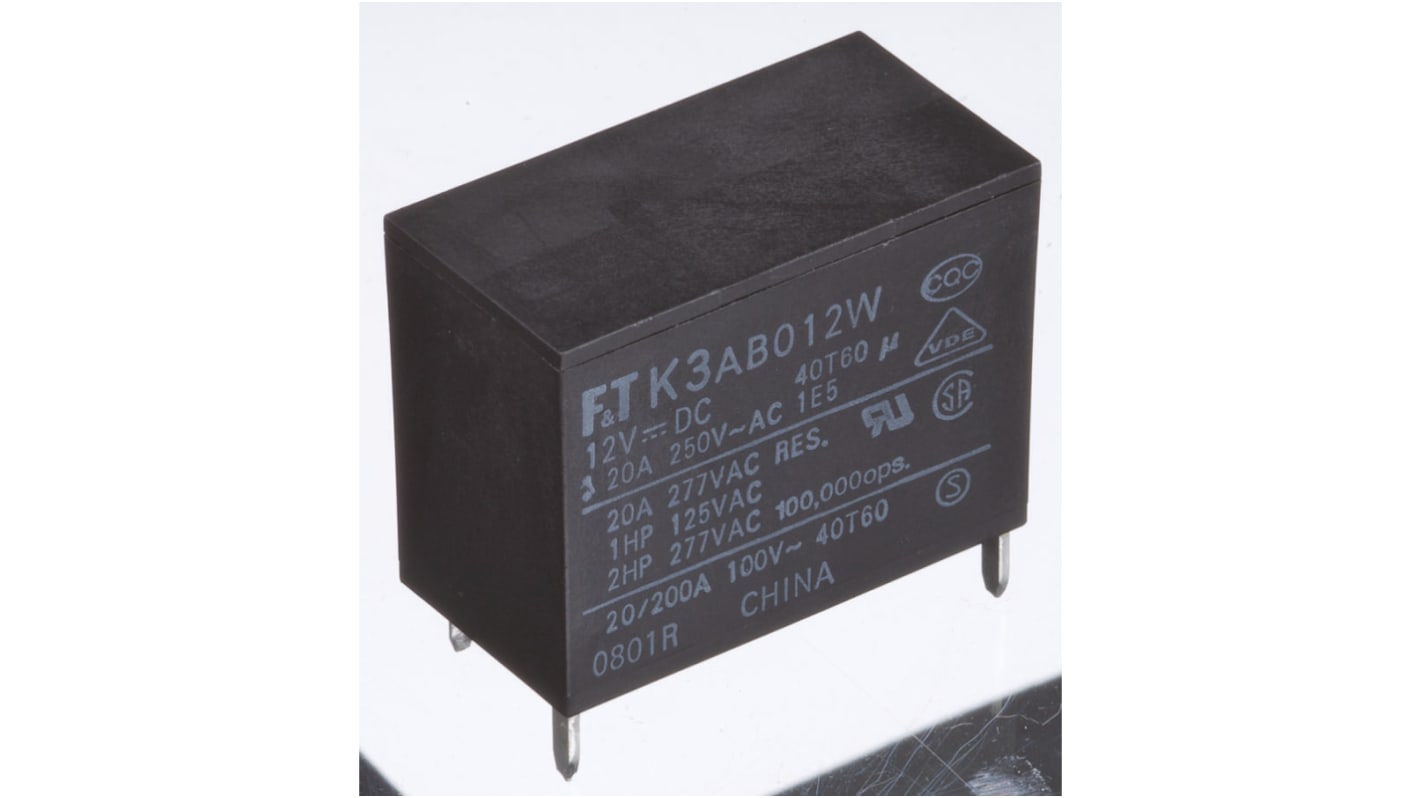 FTR-K3AB012W | Fujitsu パワーリレー 12V dc SPST 基板実装タイプ | RS