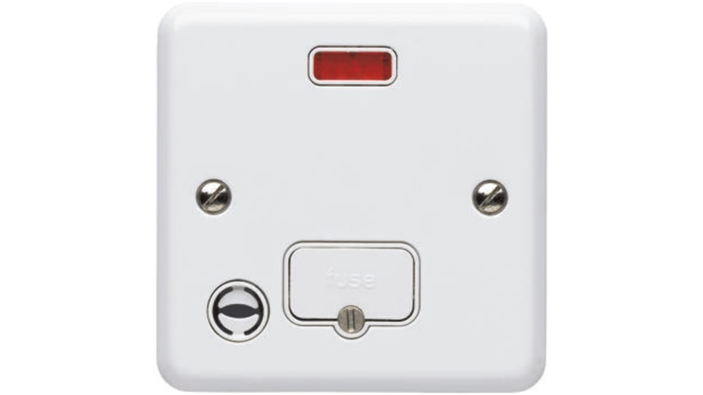 K3086 WHI | MK Electric 13A, 1 Gang Fused Spur | RS