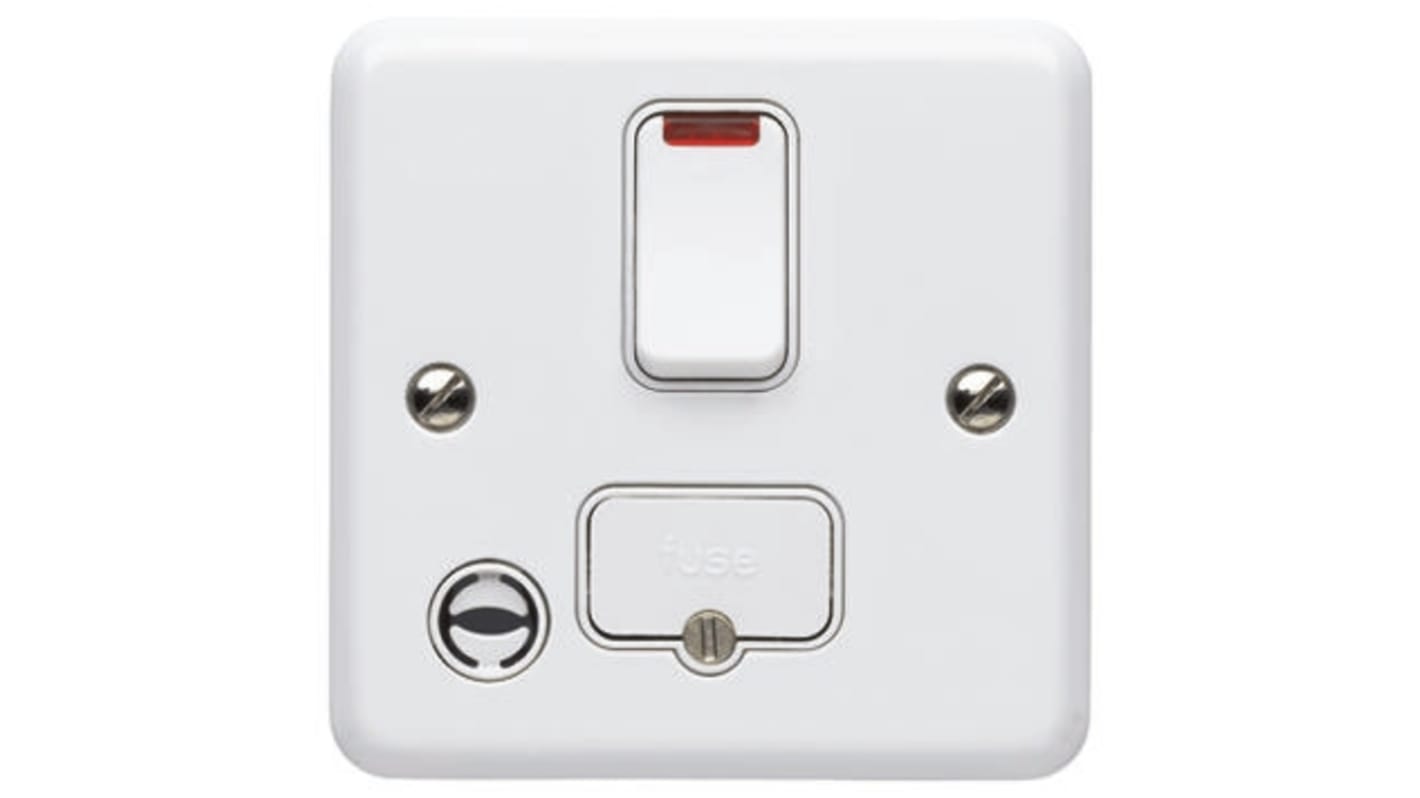 K3072 WHI | MK Electric 13A, 1 Gang Switched Fused Spur | RS