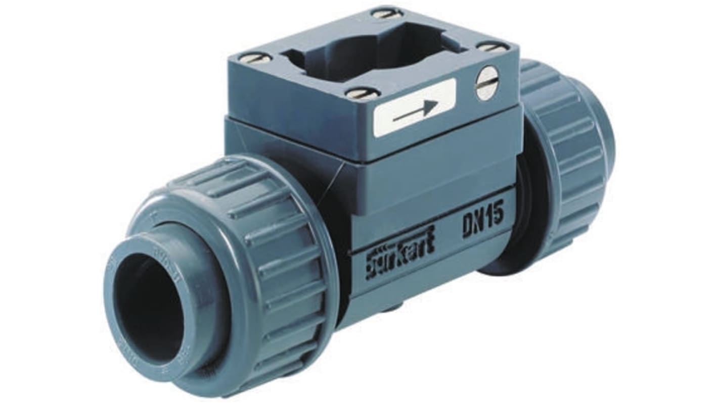 438093 | Burkert PVC In-line Flow Sensor Fitting 25mm Socket 25 mm | RS