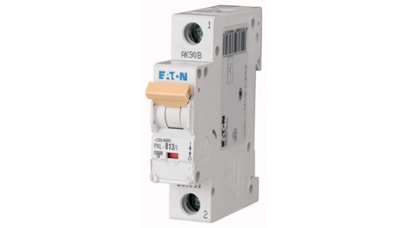 236031 PXL-B13/1 | Eaton xPole PXL, S200 MCB, 1P, 13A Curve B, 400V AC, 48V DC, 10 kA Breaking ...