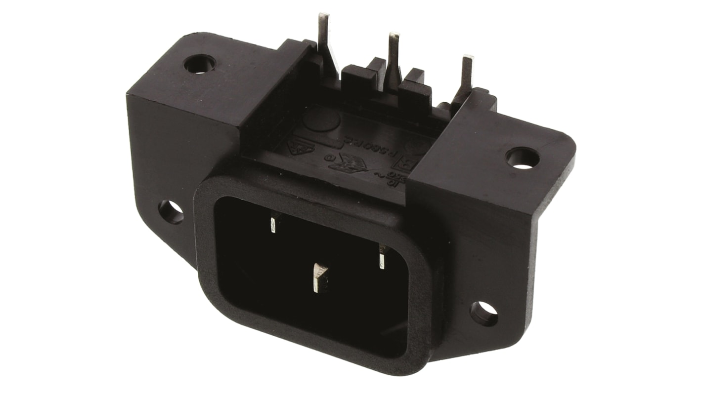 PX0580/PC | Bulgin C14 Right Angle Panel Mount, PCB Mount IEC Connector ...