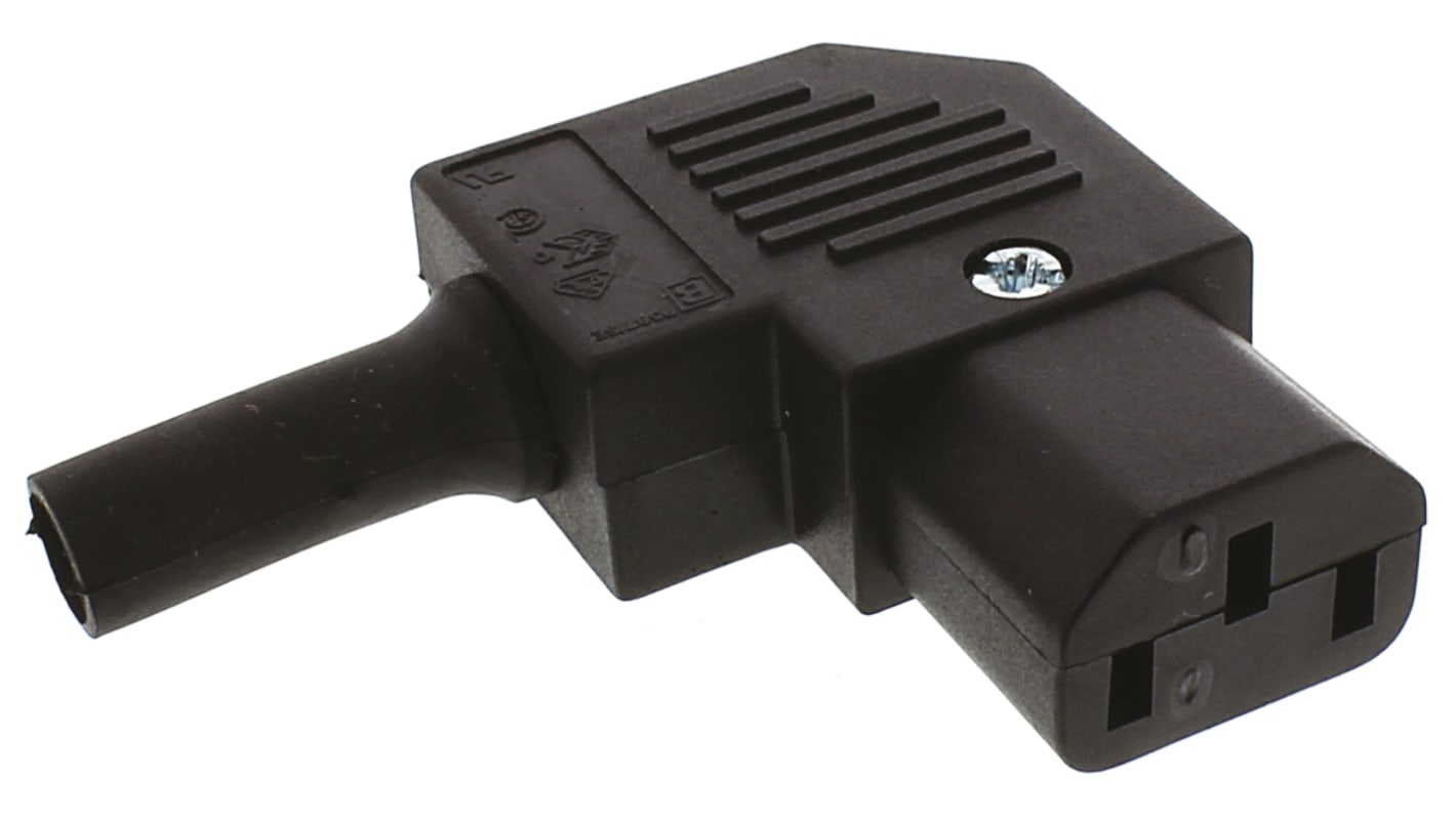 PX0587/SE | Bulgin C13 Right Angle Cable Mount IEC Connector Socket ...