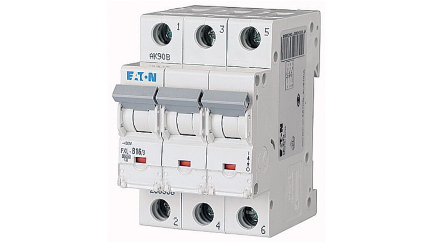 236388 PXL-B16/3 | Eaton xPole PXL, S200 MCB, 3P, 16A Curve B, 400V AC, 48V DC, 10 kA Breaking ...