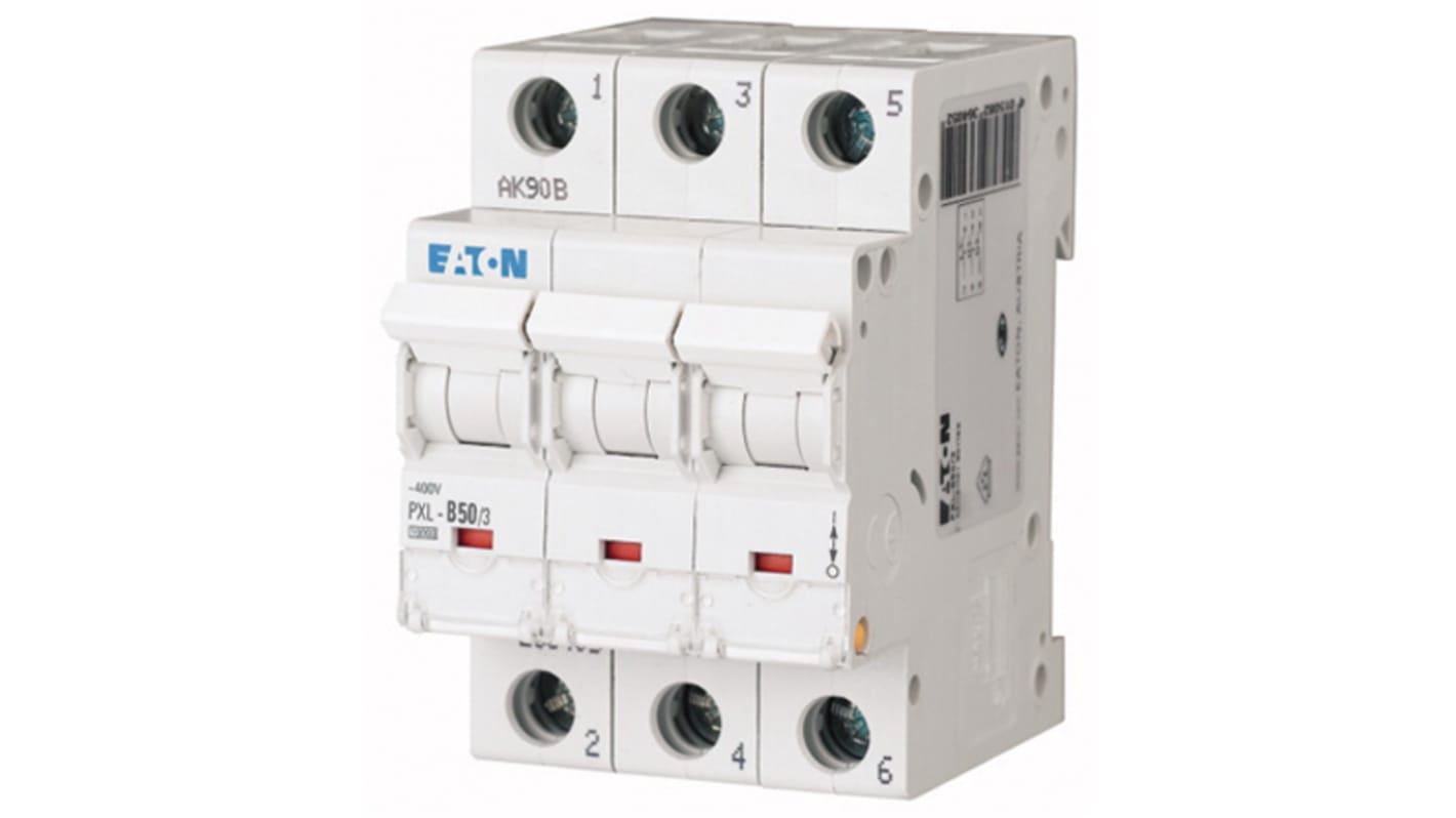 236431 PXL-C50/3 | Eaton xPole PXL, S200 MCB, 3P, 50A Curve C, 400V AC, 48V DC, 10 kA Breaking ...