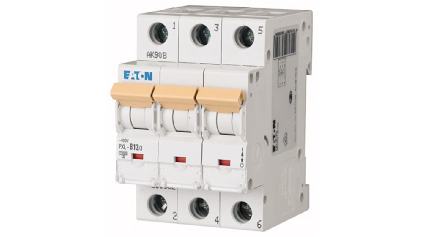 236382 PXL-B13/3 | Eaton xPole PXL, S200 MCB, 3P, 13A Curve B, 400V AC, 48V DC, 10 kA Breaking ...