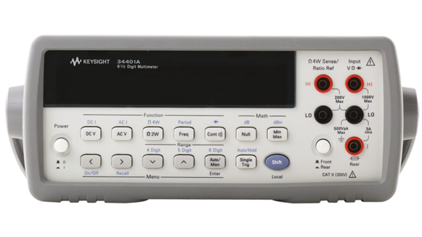 Keysight Technologies 34401A Bench Digital Multimeter, True RMS, 3A ac ...