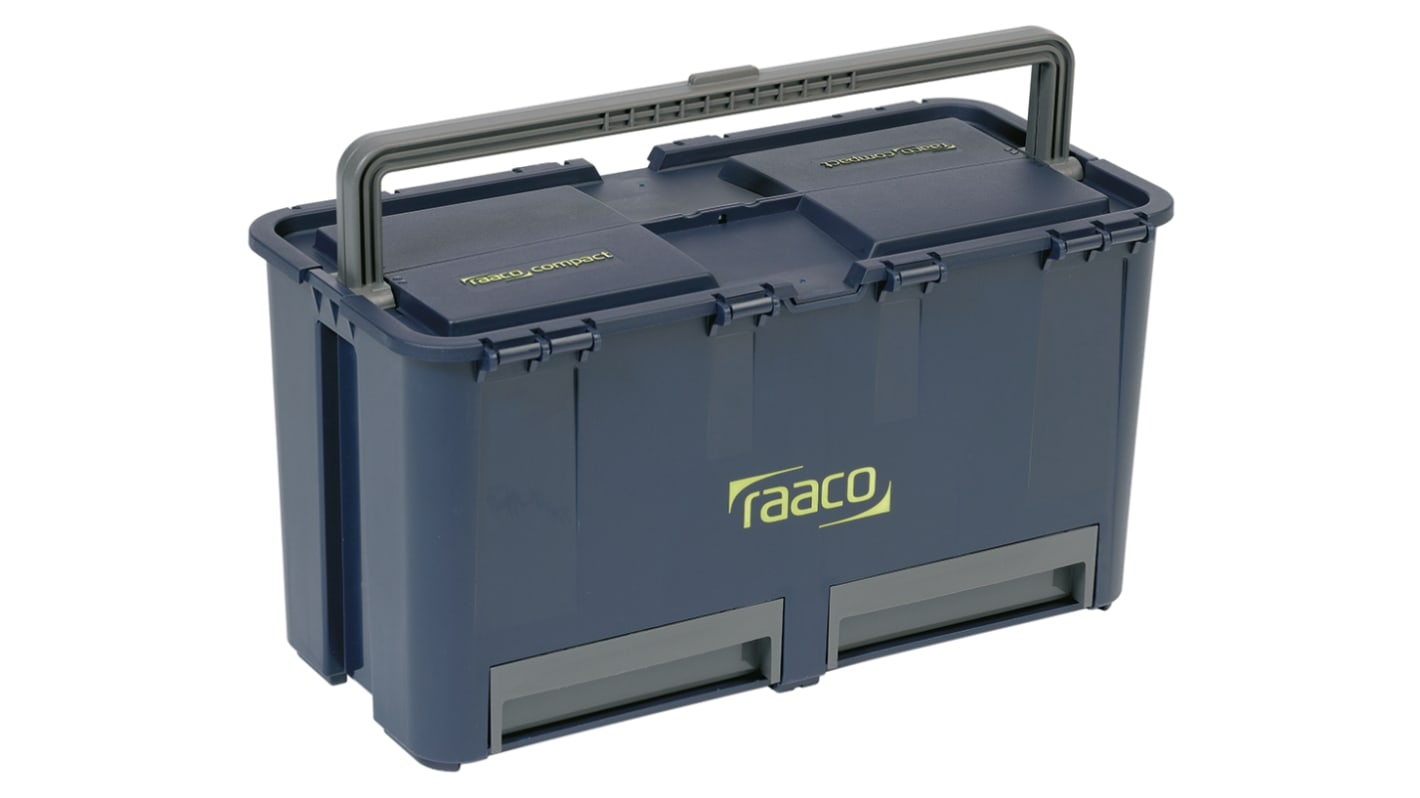 136587 | Raaco Compact 27 2 drawers Plastic Tool Box, 425 x 250 x 425mm ...