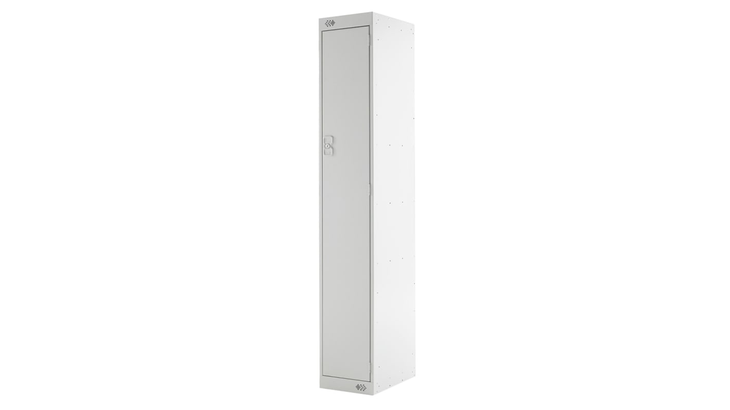 RS PRO 1 Door Steel Grey Industrial Locker, 1800 mm x 300 mm x 300mm | RS