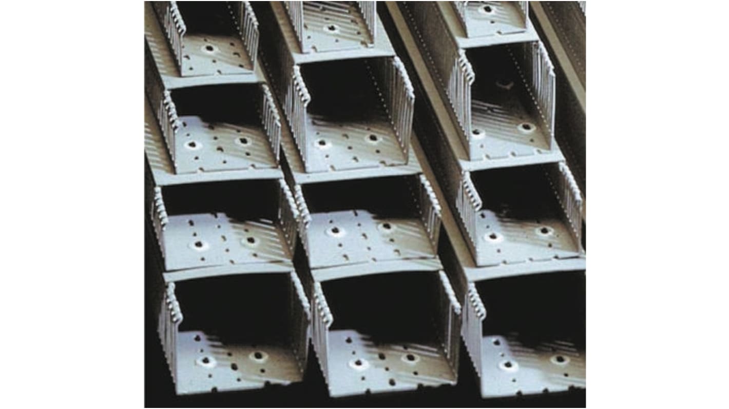 T1EF 80 X 80G | IBOCO Grey Slotted Panel Trunking - Narrow Slot, W80 mm ...