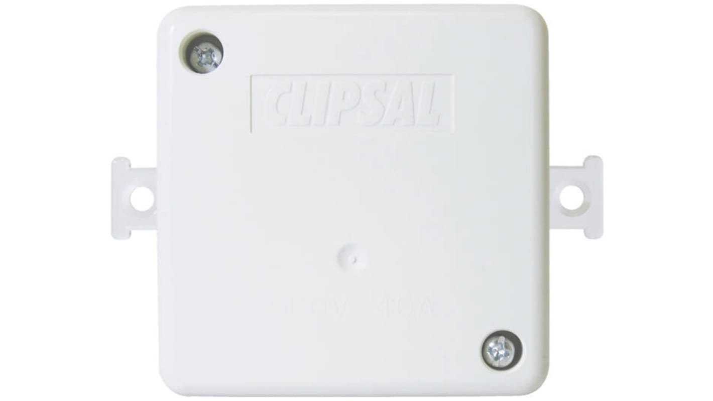 504/4-WE | Clipsal Electrical White Plastic Junction Box, 4 Terminals | RS
