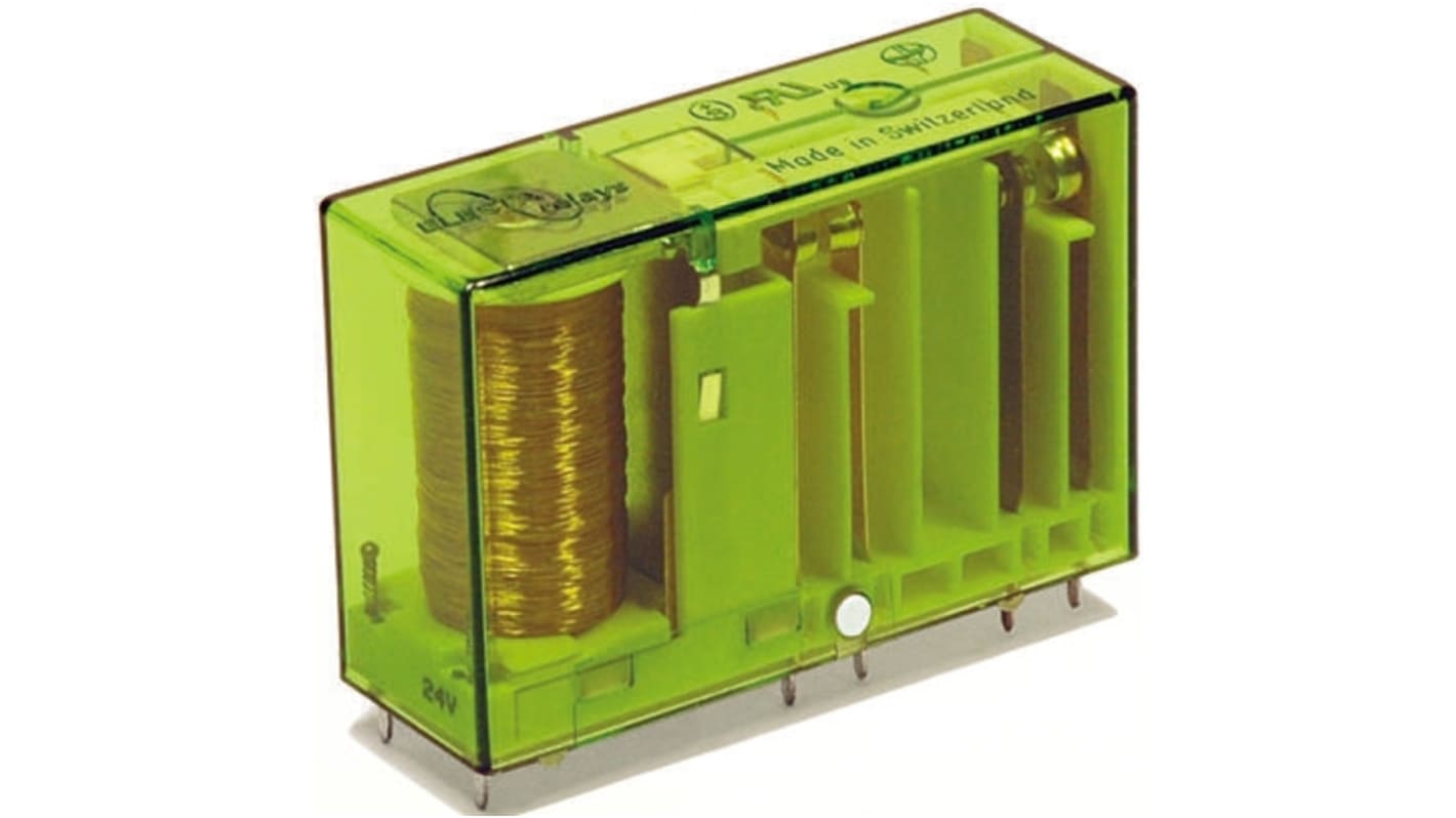 SIR 312P 24VDC | Elesta PCB Mount Force Guided Relay, 24V dc Coil ...