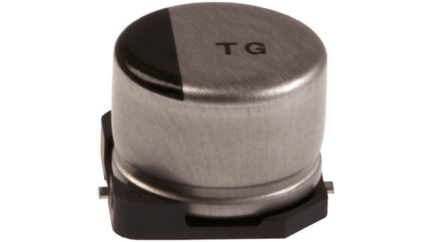 Rubycon 100μF Aluminium Electrolytic Capacitor 50V dc, Surface Mount ...