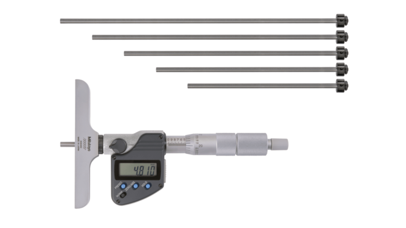 Mitutoyo 329-350-30 150mm Imperial & Metric Depth Gauge, Stainless ...