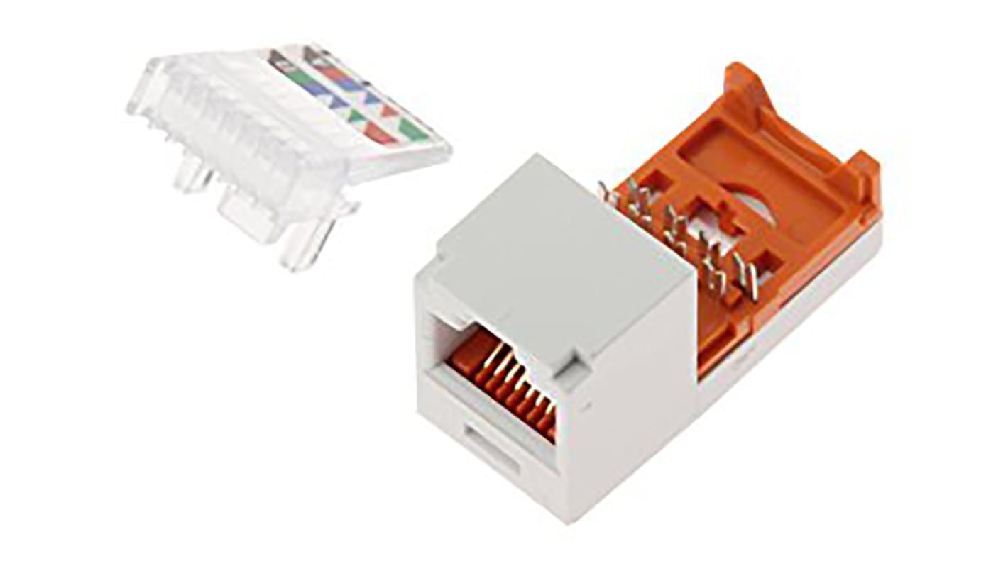 CJ588WHY | Panduit Female RJ Connector, Cable Mount, Cat5e, UTP Shield | RS