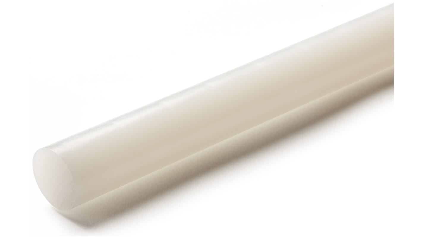 RS PRO White Polyethylene PE Rod, 1m x 30mm Diameter | RS