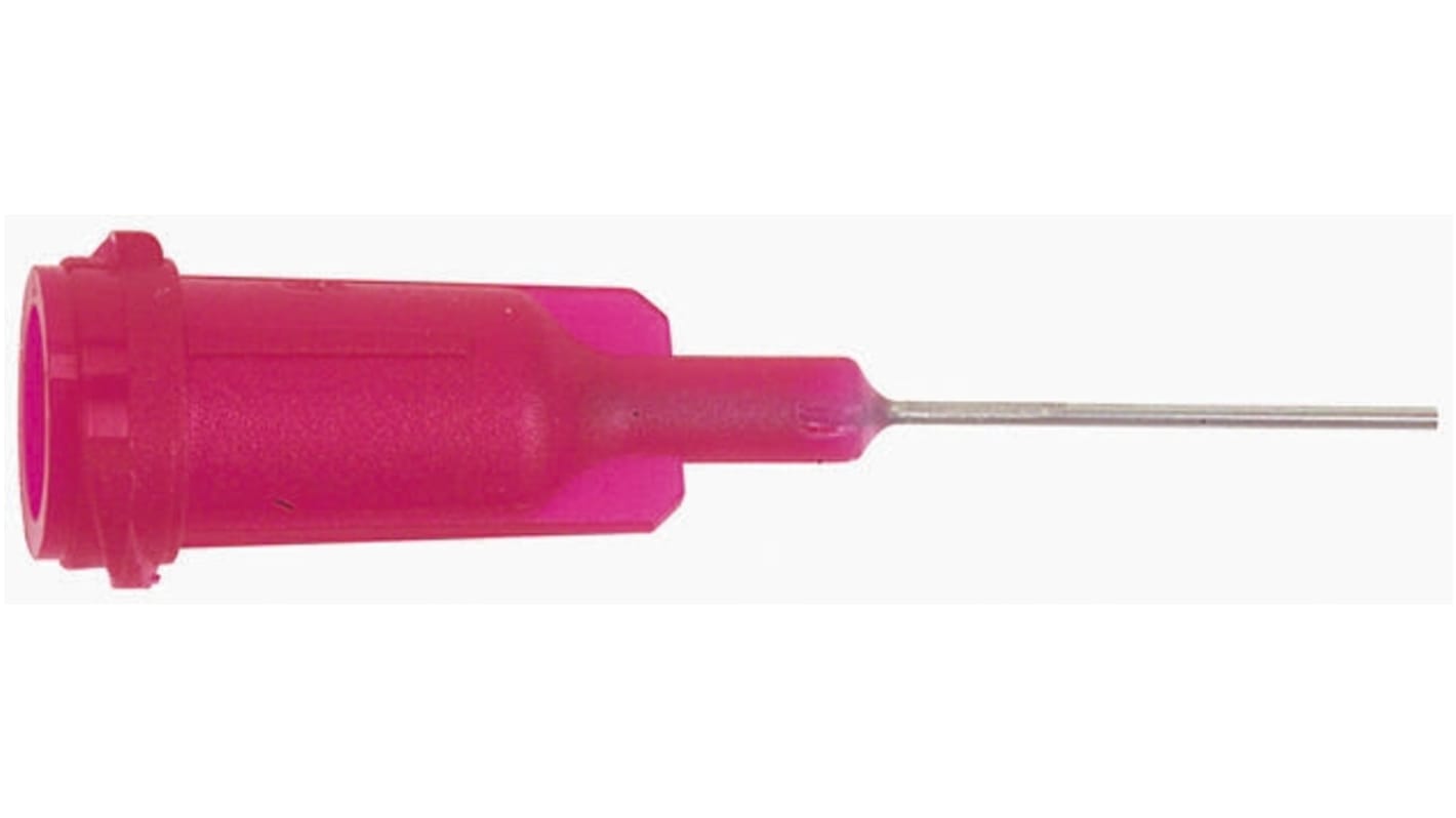 Red Straight Adhesive Dispenser Needle, 25 Gauge | RS