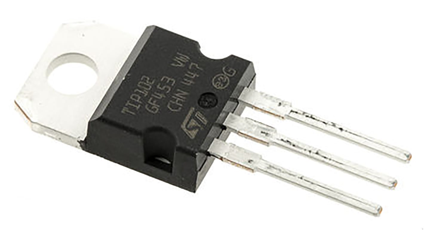 STMicroelectronics TIP102 NPN Darlington Transistor, 8 A 100 V HFE:200 ...