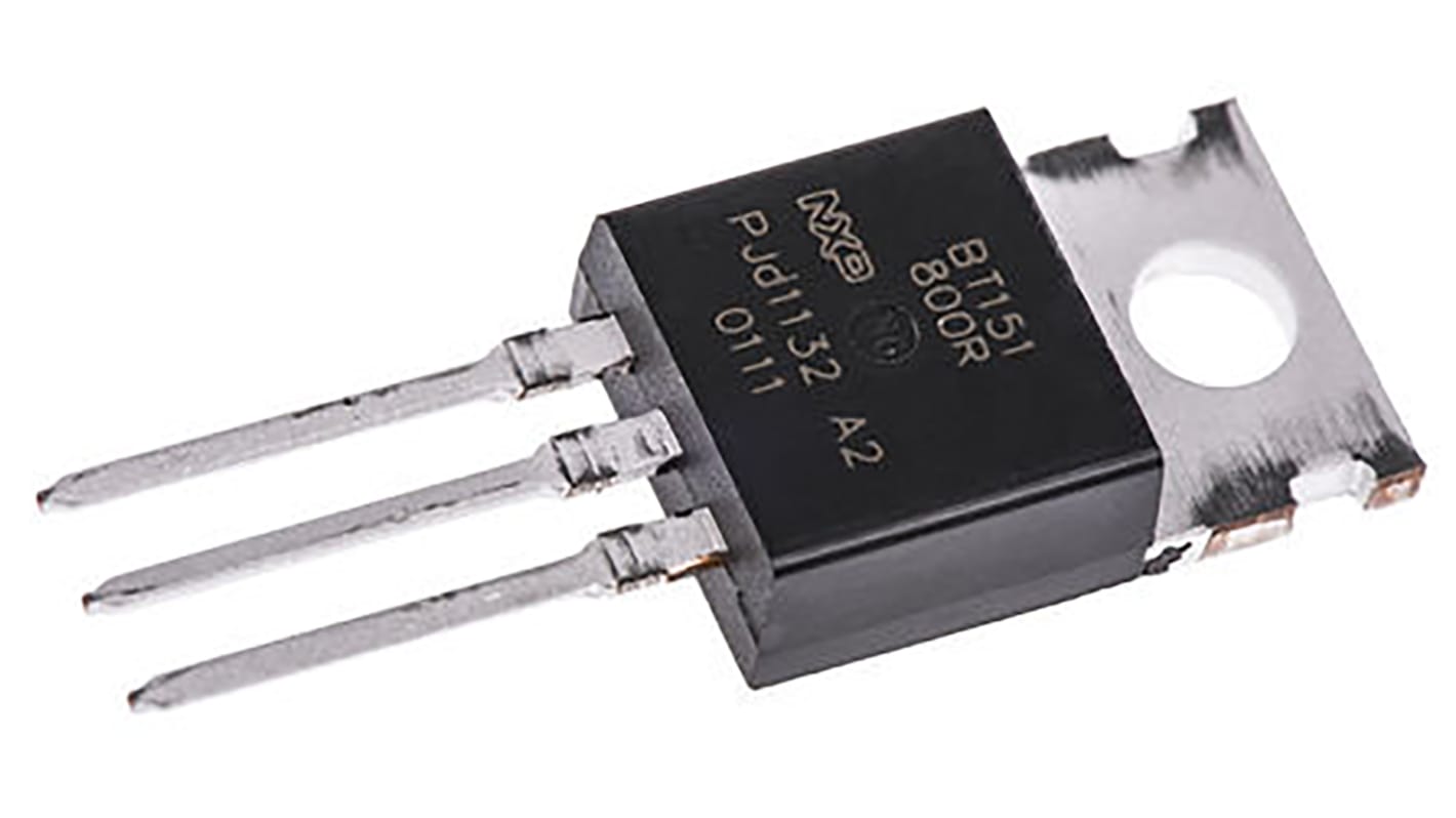 Tiristor SCR, BT151-800R,127, 800V, 7.5A, 15mA, TO-220AB, 3-Pines | RS
