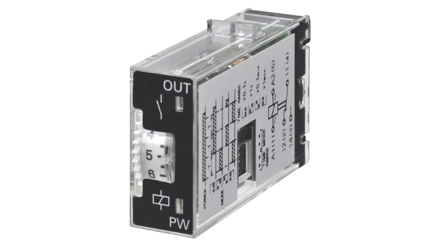 H3RN-1-B DC24 | Omron H3RN Series Panel Mount Timer Relay, 24V dc, 2 ...