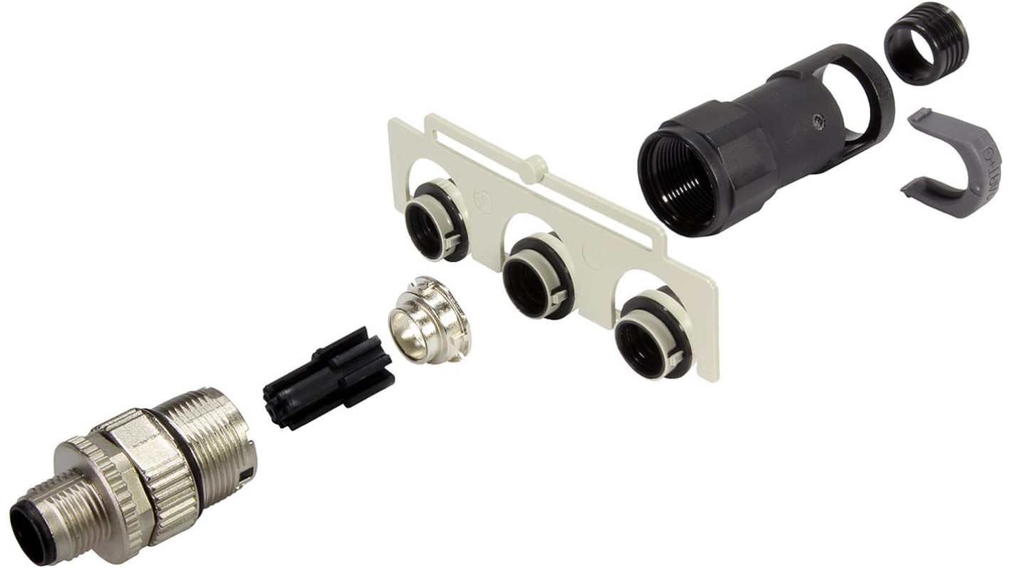 21038121511 | Harting Circular Connector, 5 Contacts, Cable Mount, M12 ...