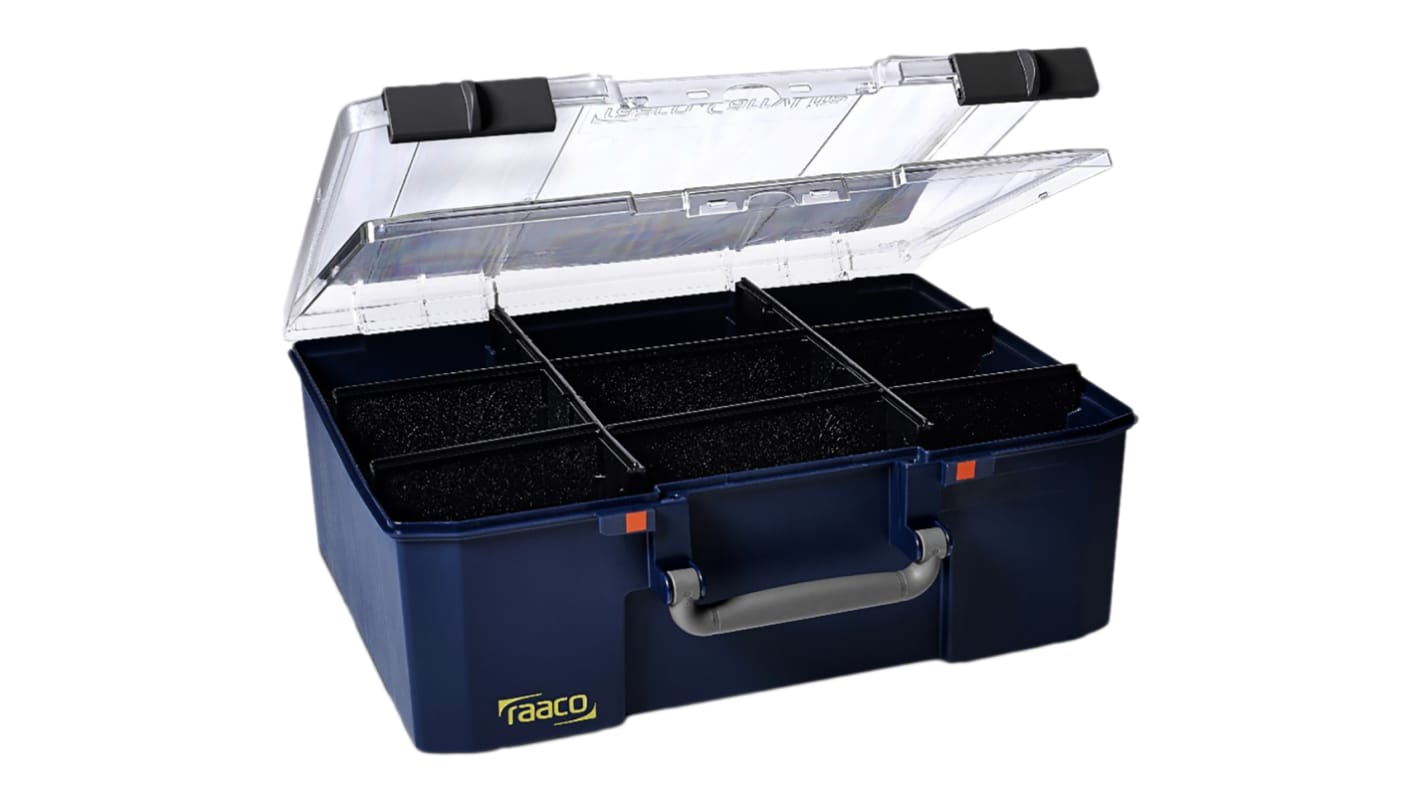 144049 | Raaco PP, Adjustable Compartment Box, 148mm x 413mm x 330mm | RS