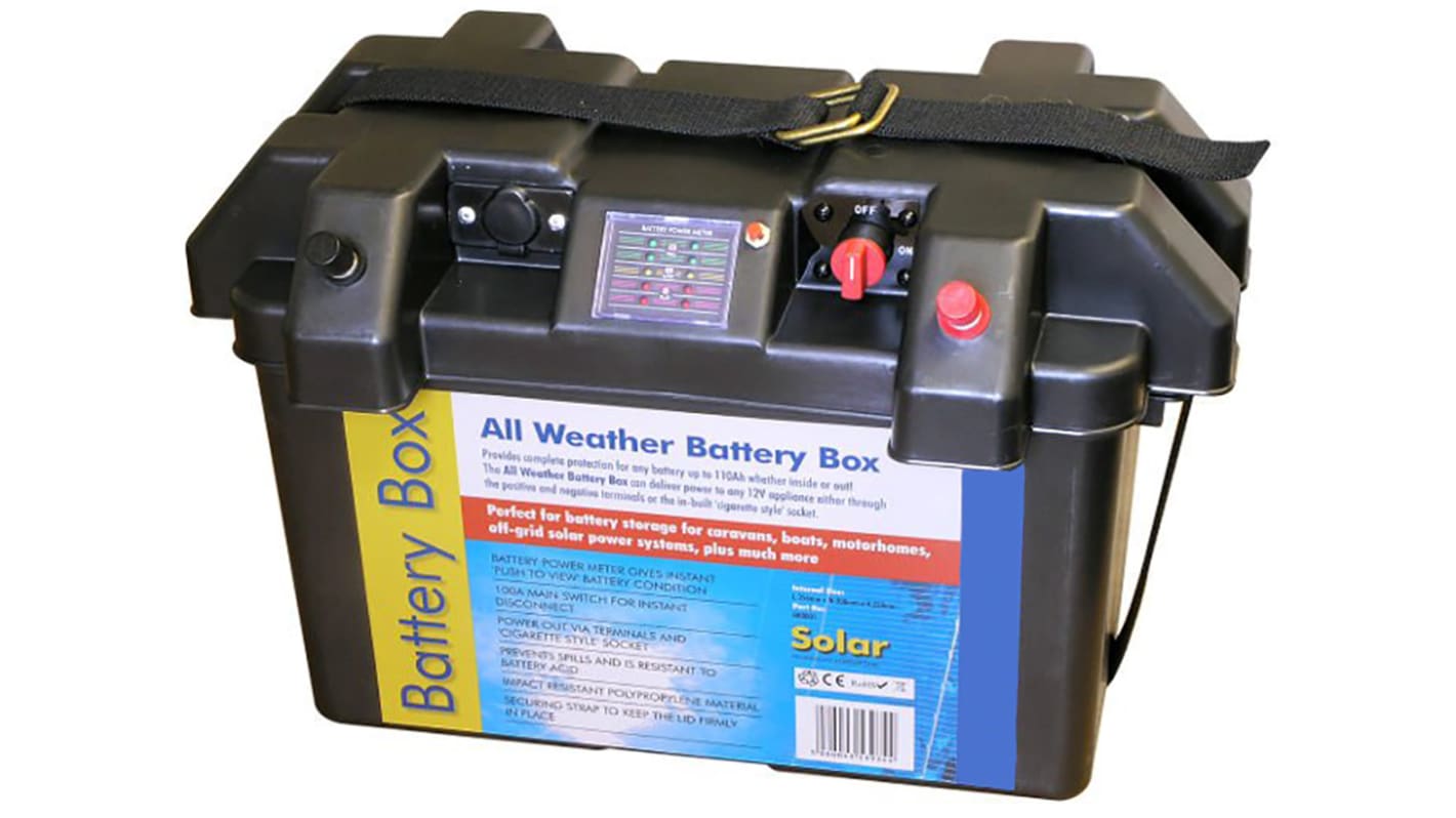 RS PRO Battery Box For Use With Battery up to 110 Ah | RS