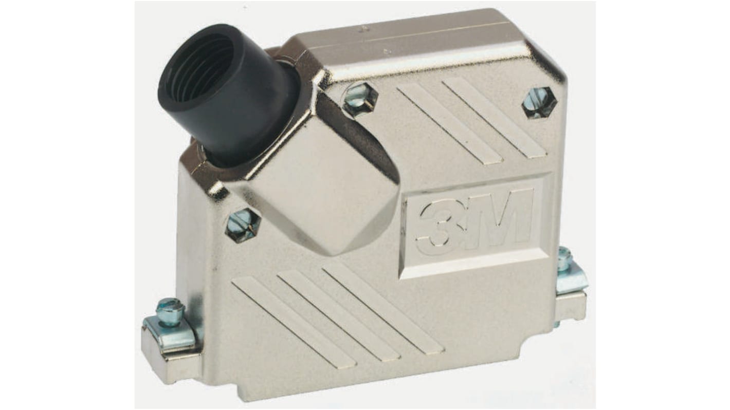 3357-6537-1C | 3M 3357 Series ABS Angled D Sub Backshell, 37 Way | RS