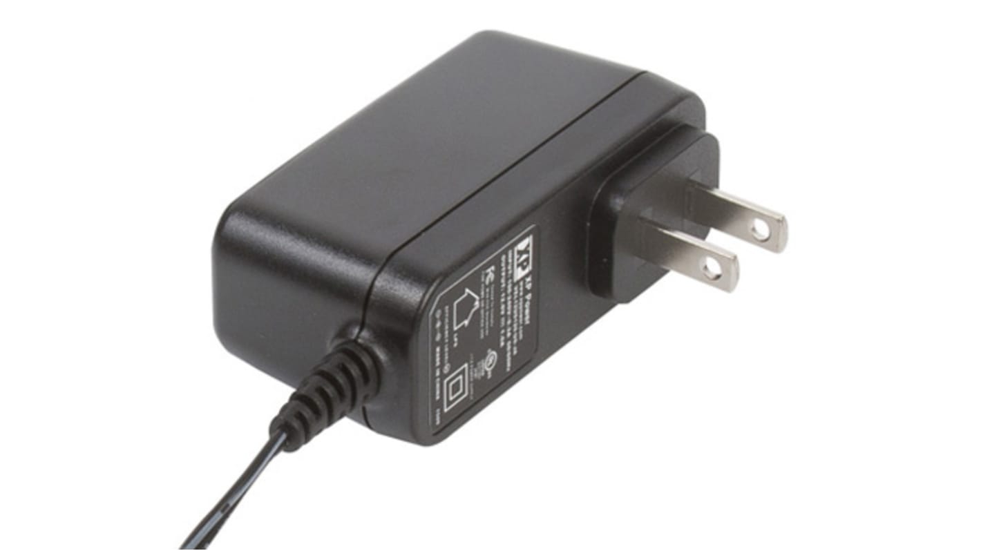 VEL18US120-US-JA | XP Power 18W Plug-In AC/DC Adapter 12V dc Output, 1.5A Output | RS