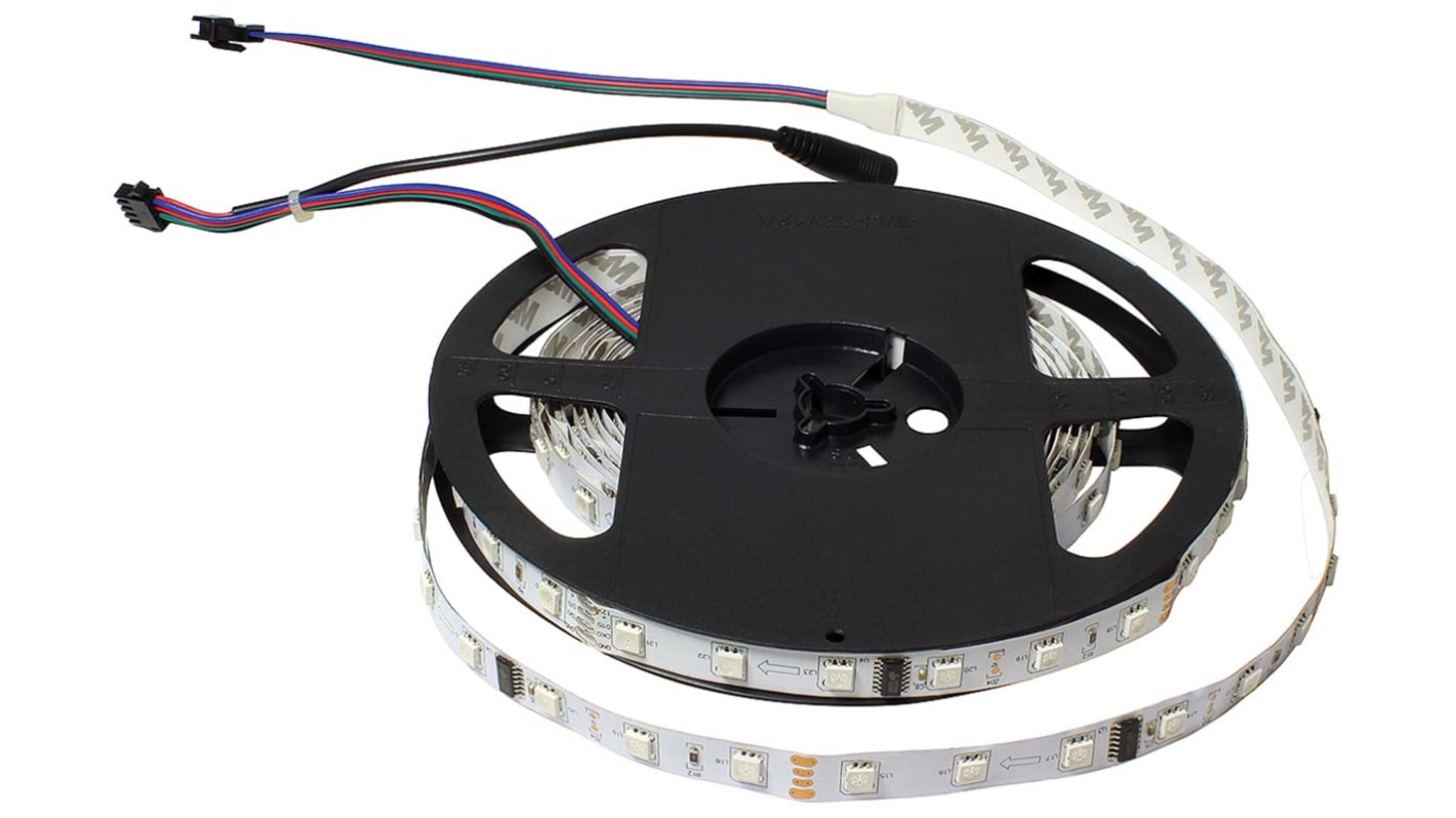 F10-RGBD-12-48-20-FP | PowerLED 12V dc RGB LED Strip Light, 5m Length | RS