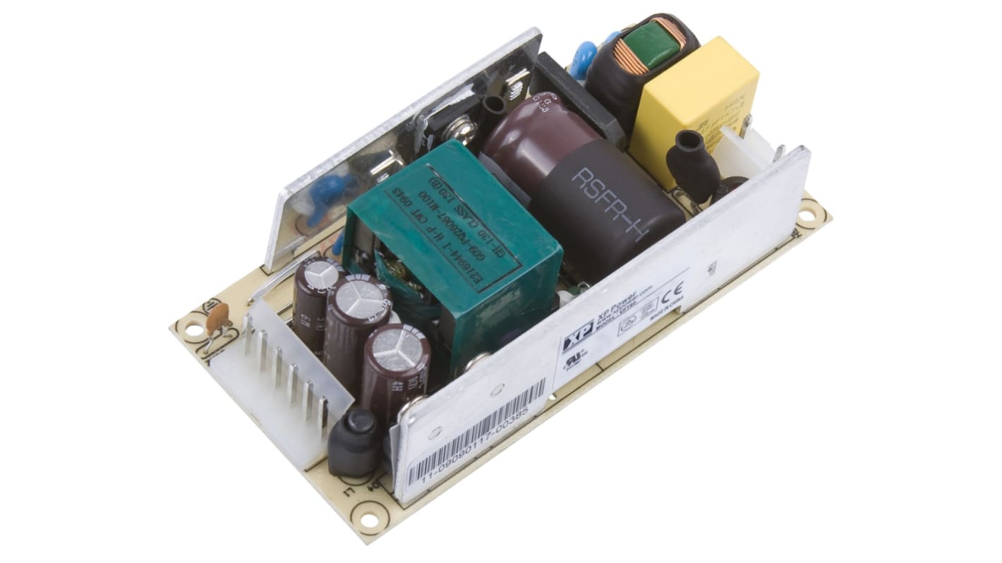 XP Power Switching Power Supply, VFT80US12, 12V dc, 6.67A, 80W, 1 ...