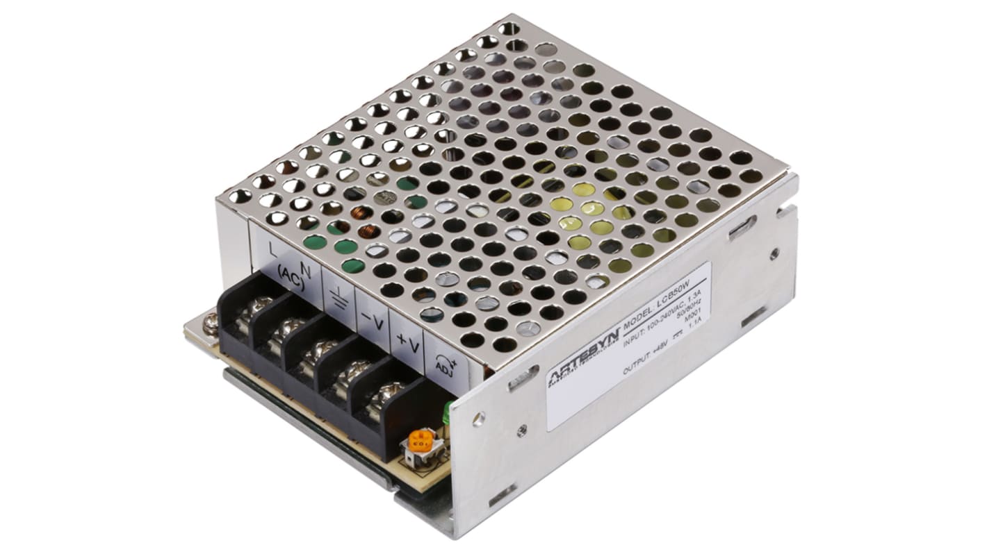 Artesyn Embedded Technologies Desktop Power Supply, LCB50L, 12V dc, 4 ...